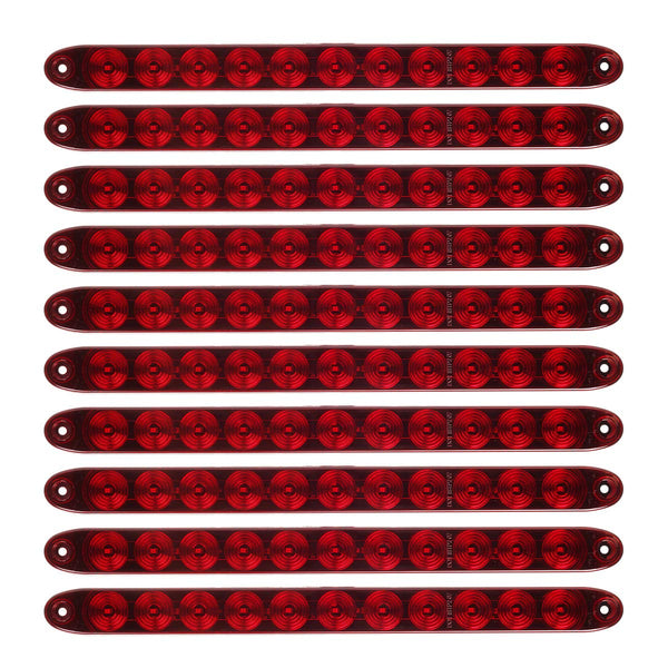 10Pcs Red 15 Inch 11 LED Trailer Tail Light Bar DOT Certified – Partsam